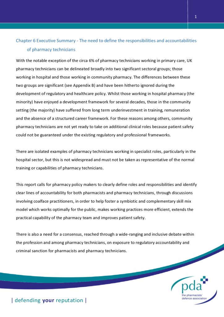 Chapter 6 – Accountability | The Pharmacists' Defence Association