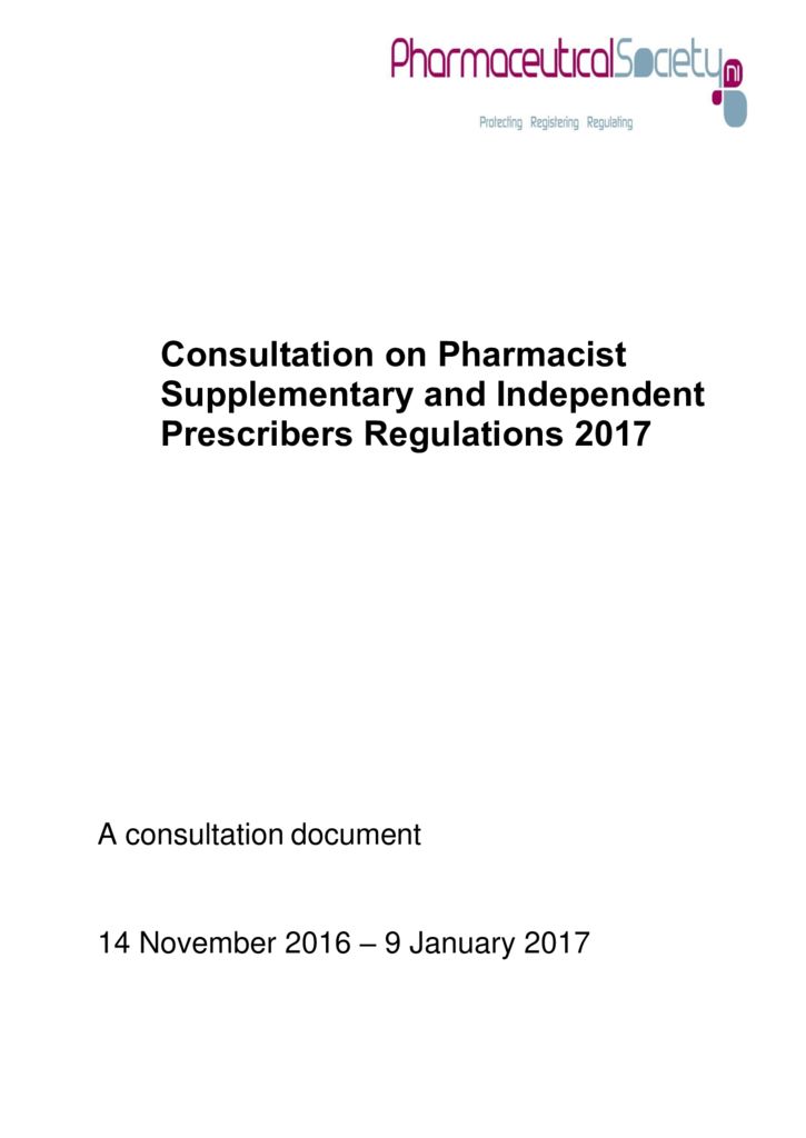 PSNI Consultation on Pharmacist Prescriber Register Annotation | The ...