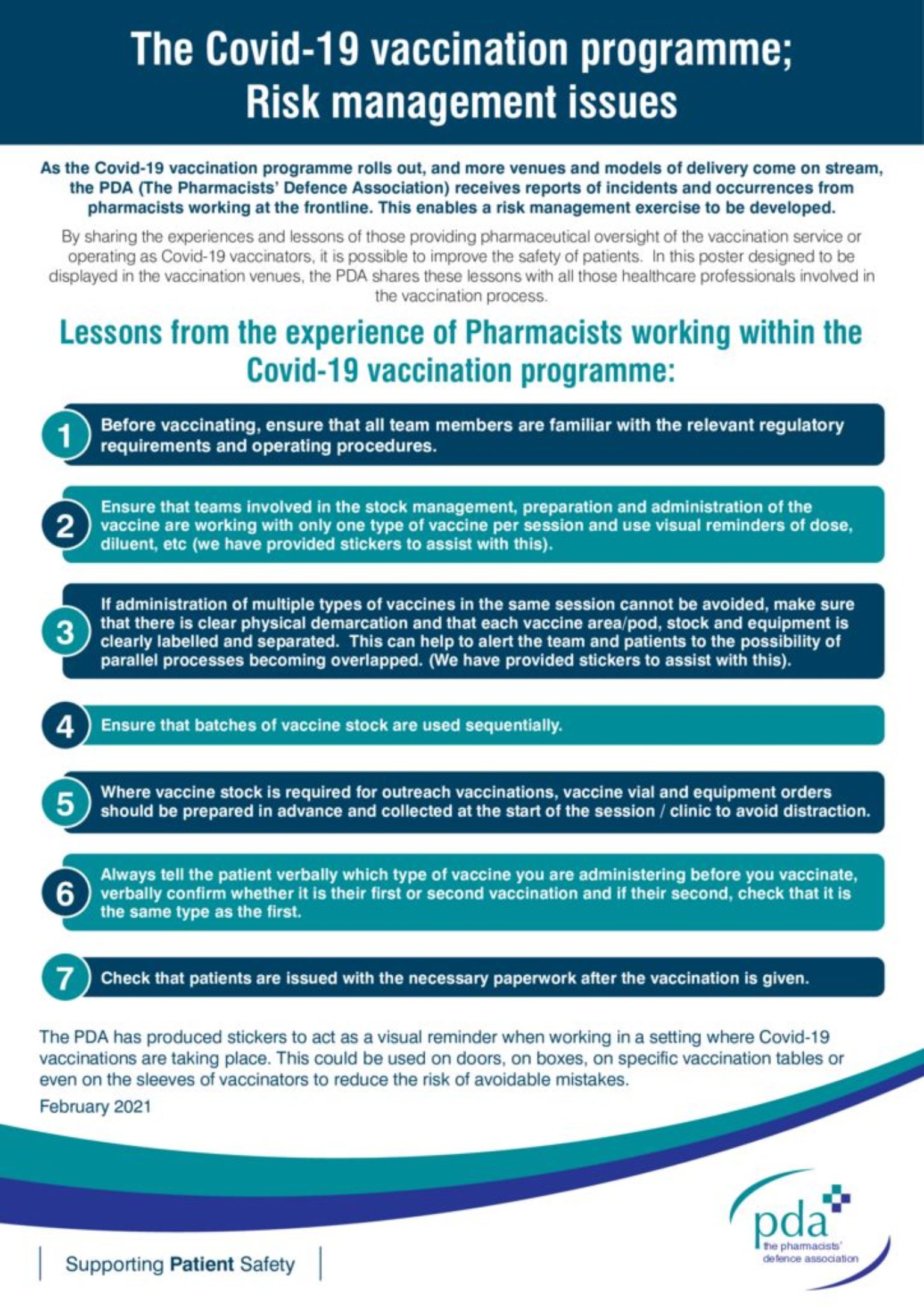 Vaccination Safety Resources | The Pharmacists' Defence Association